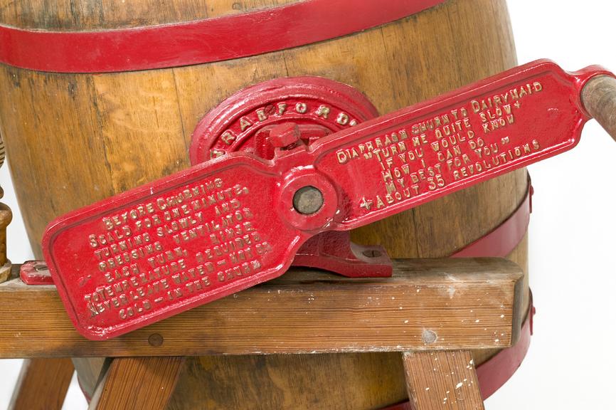 Butter churn made by Thomas Bradford & Co. in the late nineteenth ...