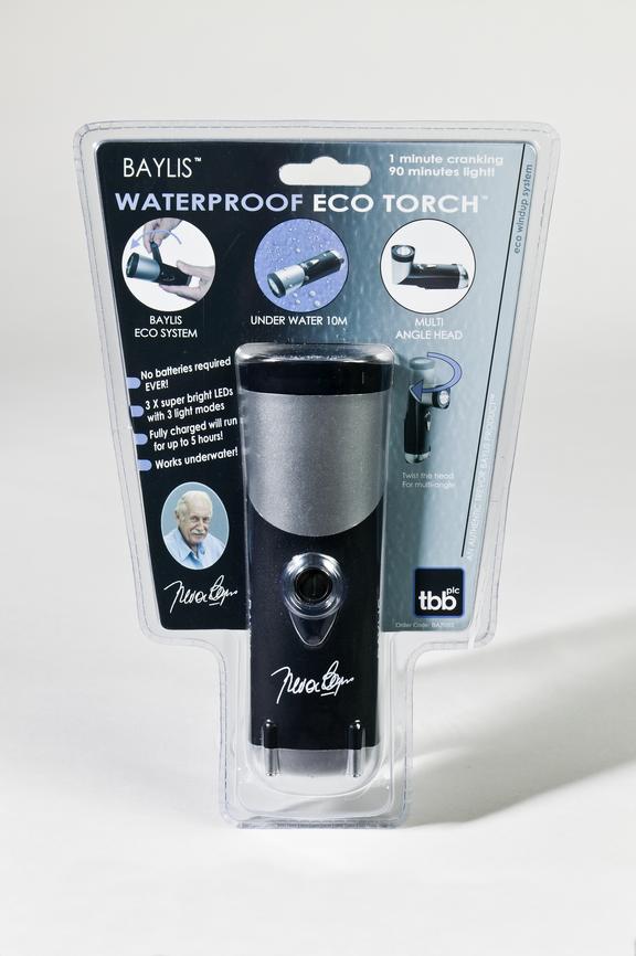 Waterproof Eco wind-up torch in original packaging | Science Museum ...