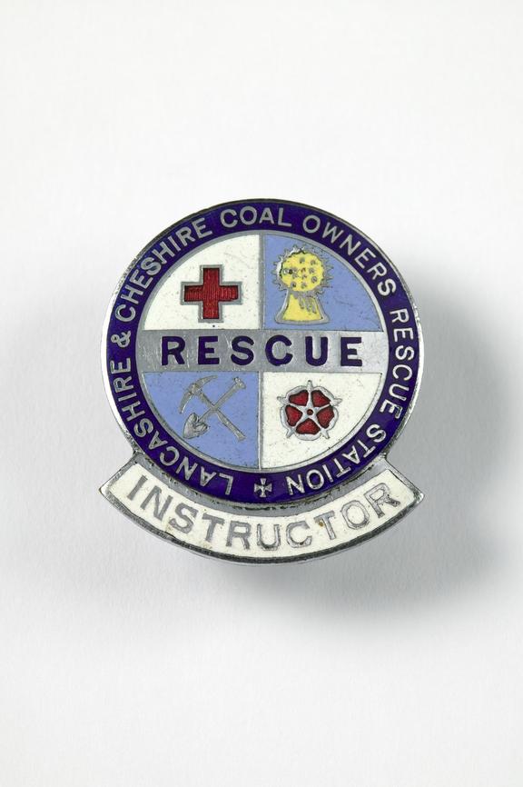 Lancashire and Cheshire Coal Owners Rescue Station badge | Science ...