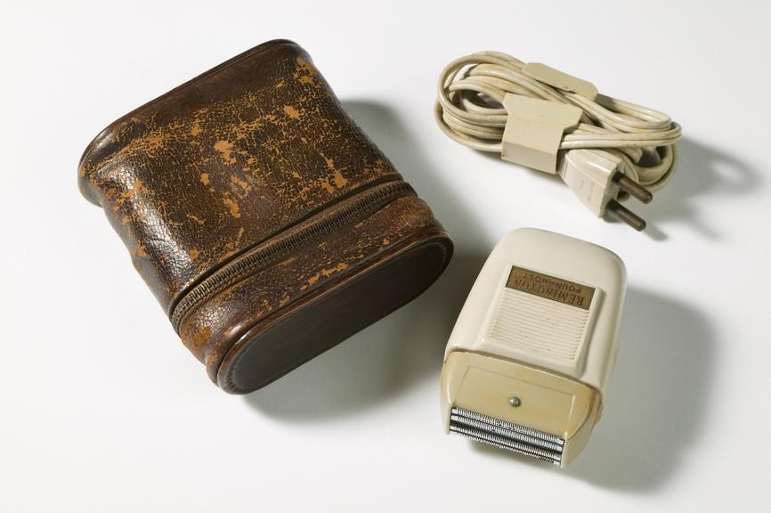 Electric shaver in a leather case by Remington | Science Museum Group ...