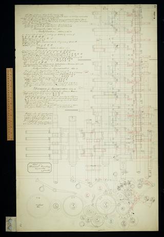 Sketch of a decimal counting apparatus. | Science Museum Group Collection