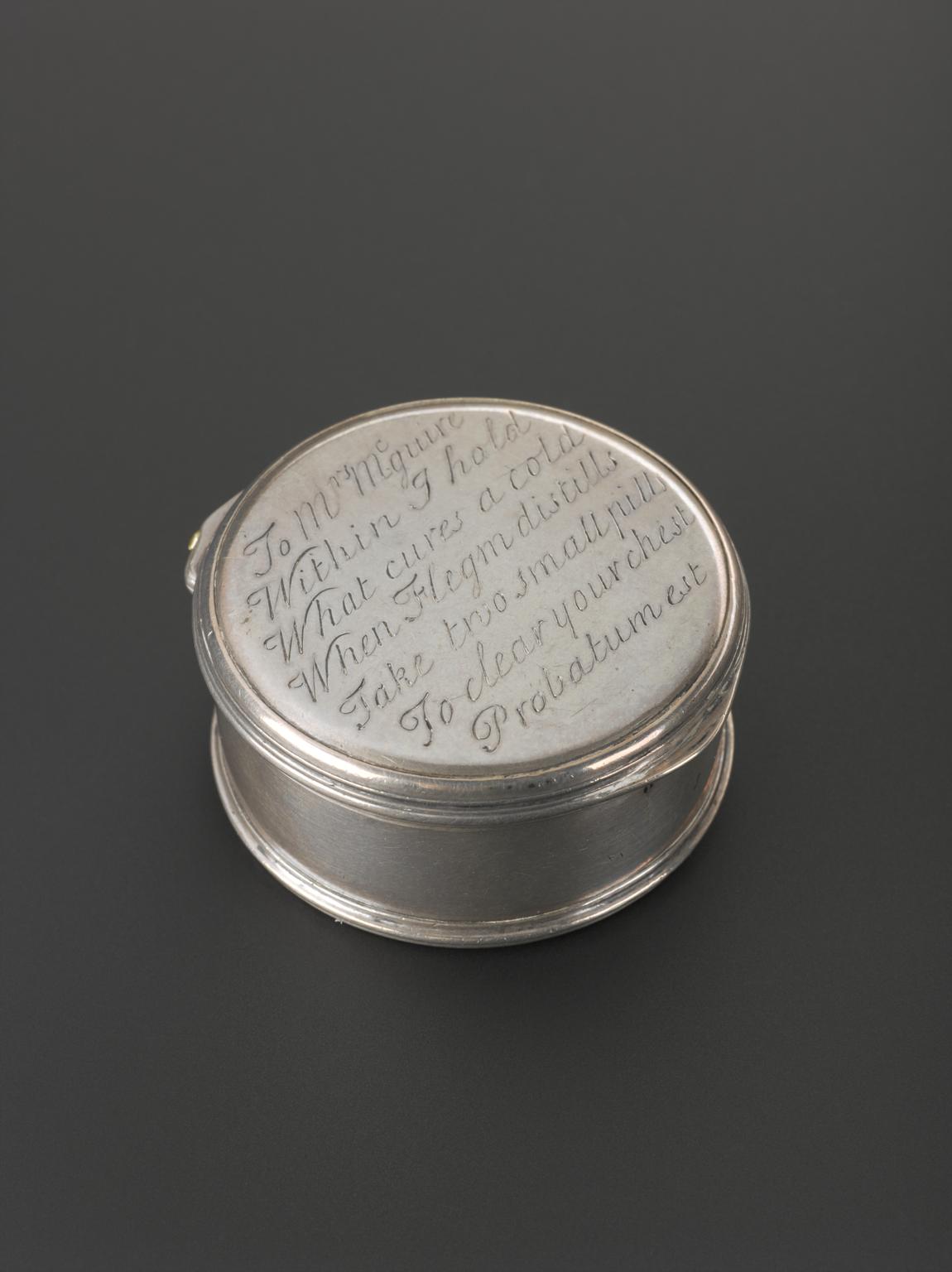 Silver pill box, Ireland, 1701-1745 | Science Museum Group Collection