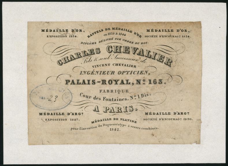 Charles Chevalier | Science Museum Group Collection