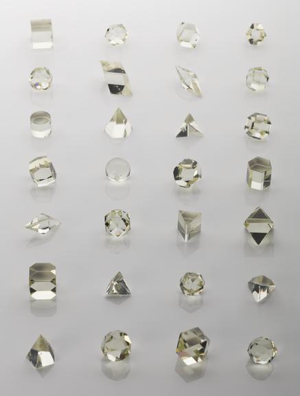Set of 33 Geometric Solids in a compartmentalised case with a small ...