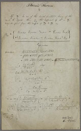 Sturm's Theorem. | Science Museum Group Collection