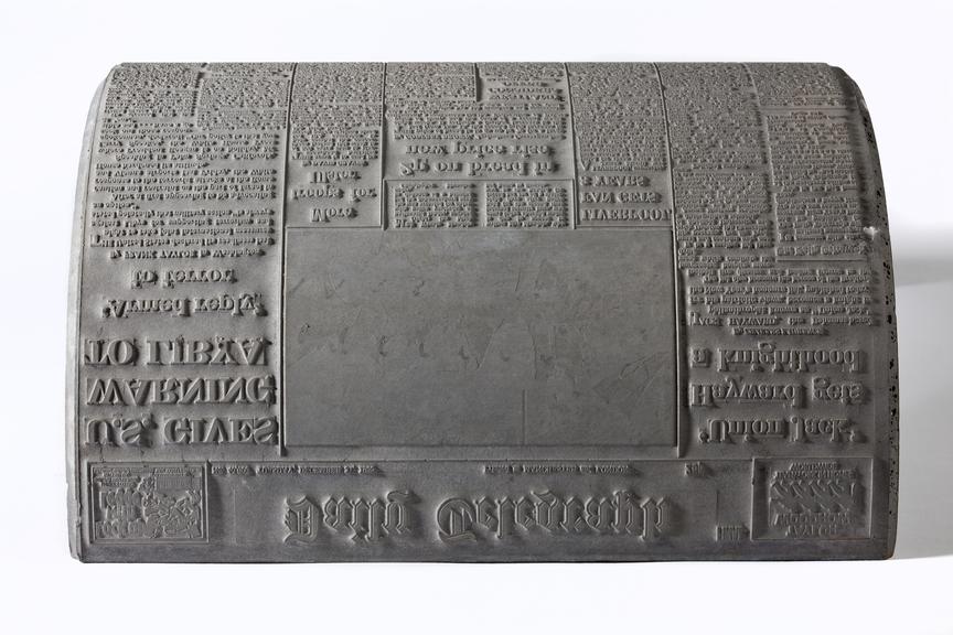 Curved Hot Metal Stereotype Printing Plate | Science Museum Group ...