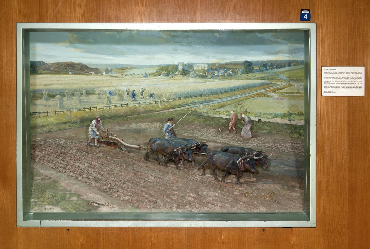 Diorama of Medieval Ploughing, 14th Century | Science Museum Group ...