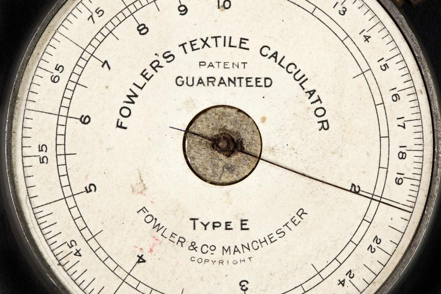 Textile calculator made by Fowler Ltd | Science Museum Group Collection