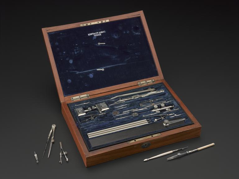 Box of drawing instruments made by Kern & Cie | Science Museum Group ...