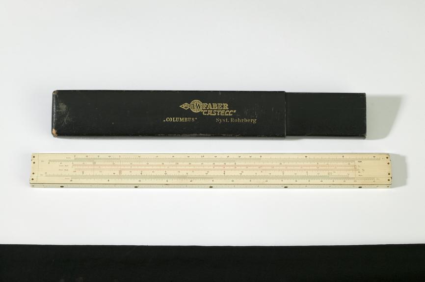 Faber-Castell linear slide rule, c. 1960 | Science Museum Group Collection