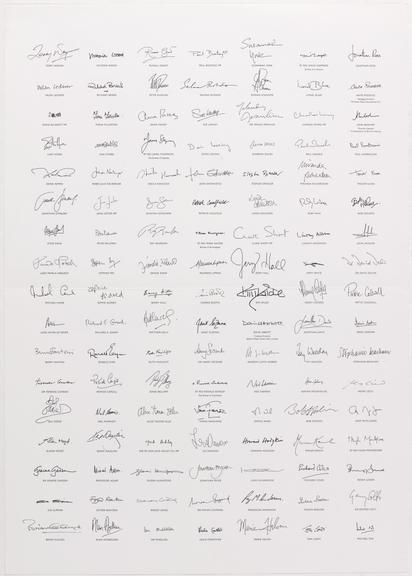 Three Posters covered with signatures | Science Museum Group Collection