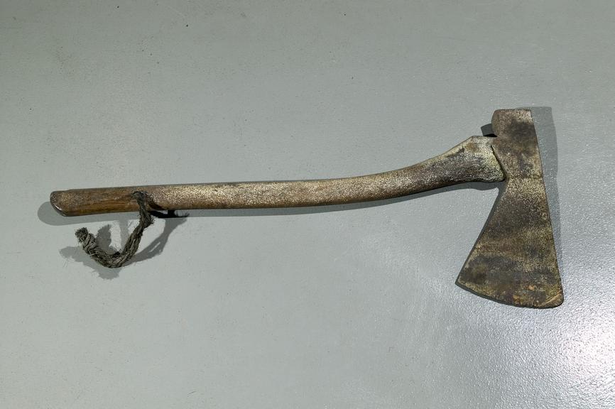Axe, c.1930. Used for cutting pit props. | Science Museum Group Collection