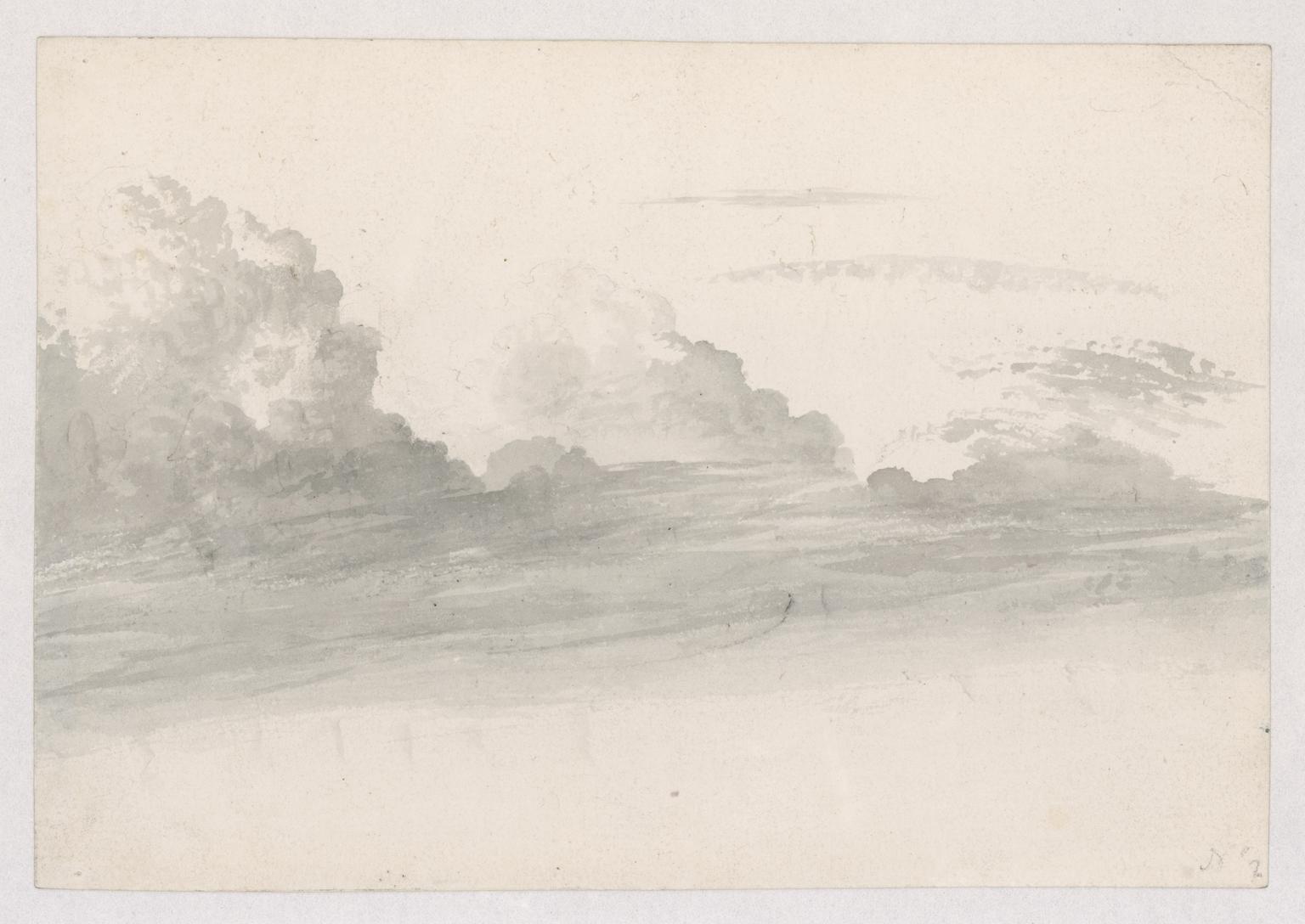 Cloud study of stratus beneath cumulus | Science Museum Group Collection