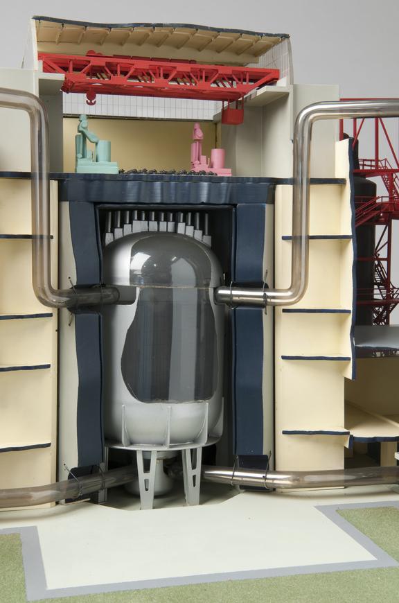 Sectioned Model of one of the Calder Hall Nuclear Power Station ...