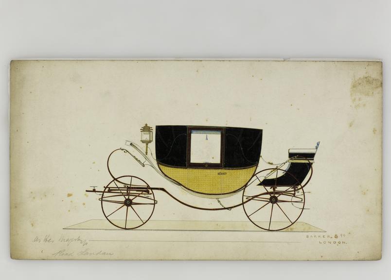 Design for a Clarence Perch, C Spring Landau carriage | Science Museum ...