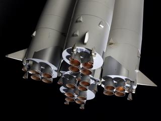 1:48 scale model of Russian Vostok rocket | Science Museum Group Collection