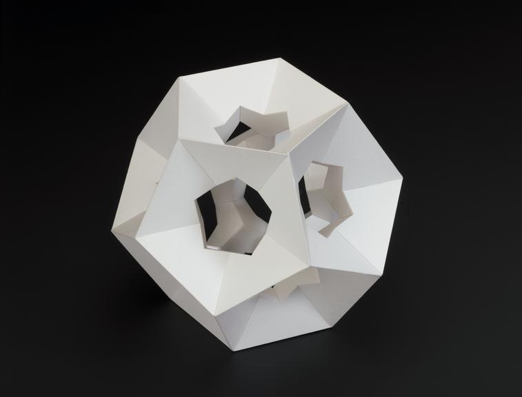 Set of 70 polyhedron models showing the icosahedron and its 58 ...