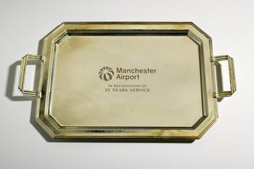 Commemorative tray Manchester Airport | Science Museum Group Collection