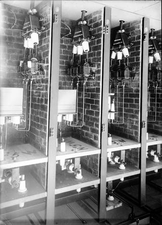 Works photographic negative of equipment cubicles, Wigan | Science ...