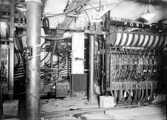 Works photographic negative of a temporary switchboard, Salford ...
