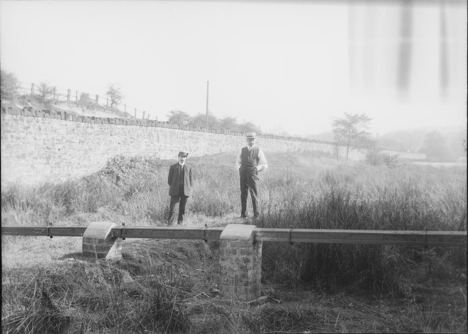 Works photographic negative of cable in trunking, Winstanley Hall ...