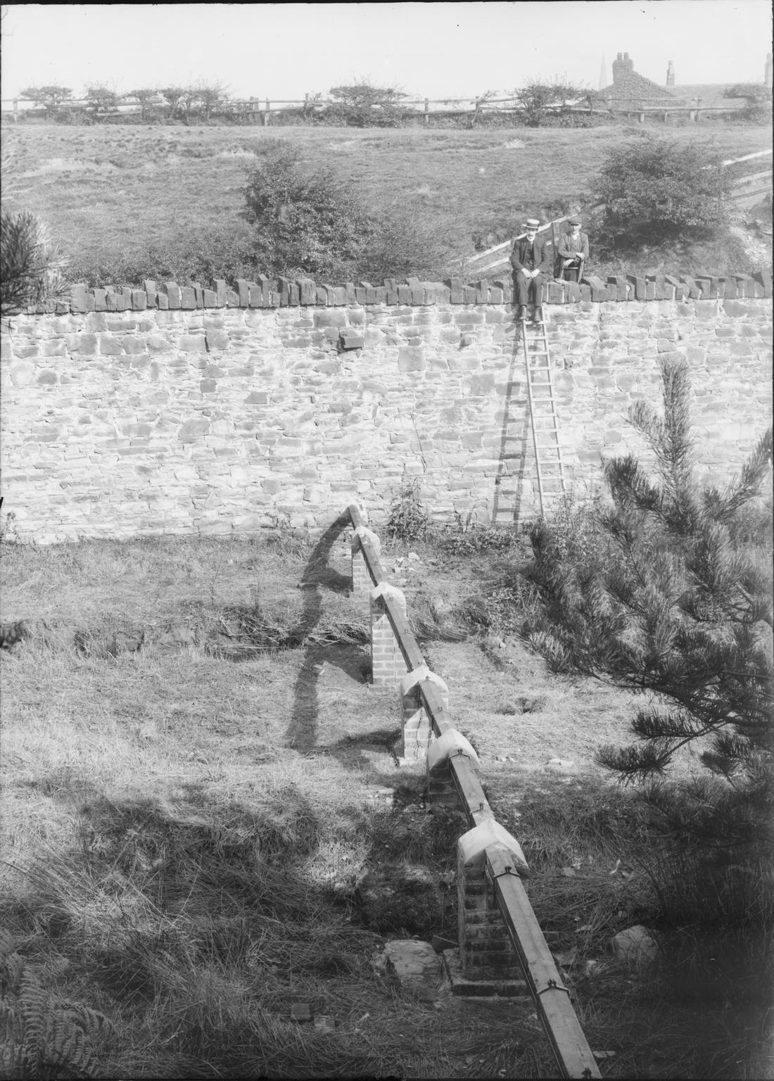 Works photographic negative of cable in trunking, Winstanley Hall ...