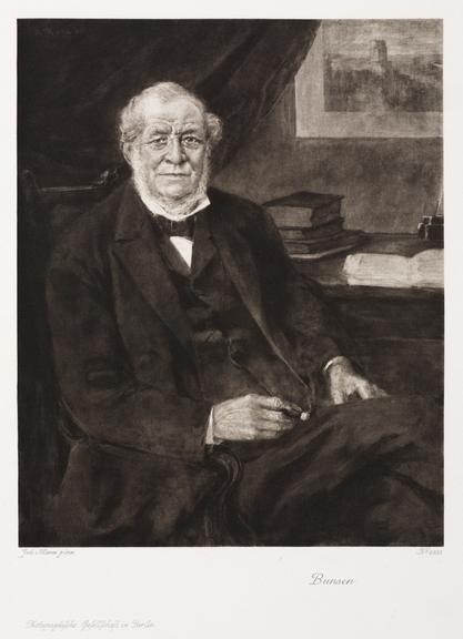 Photogravure of Robert Wilhelm Bunsen | Science Museum Group Collection