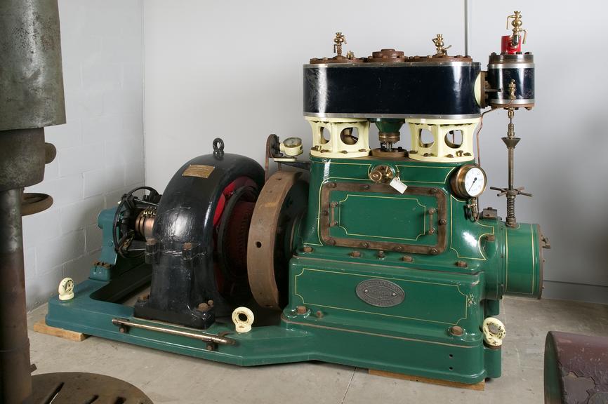 Steam Engine and Direct Current Generator | Science Museum Group Collection