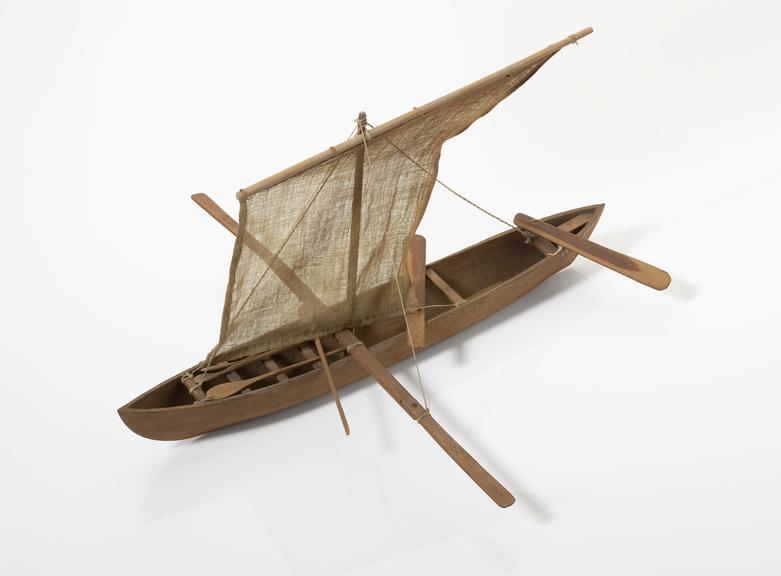Model of an Adirampatnam boat (with long balance-board) | Science ...