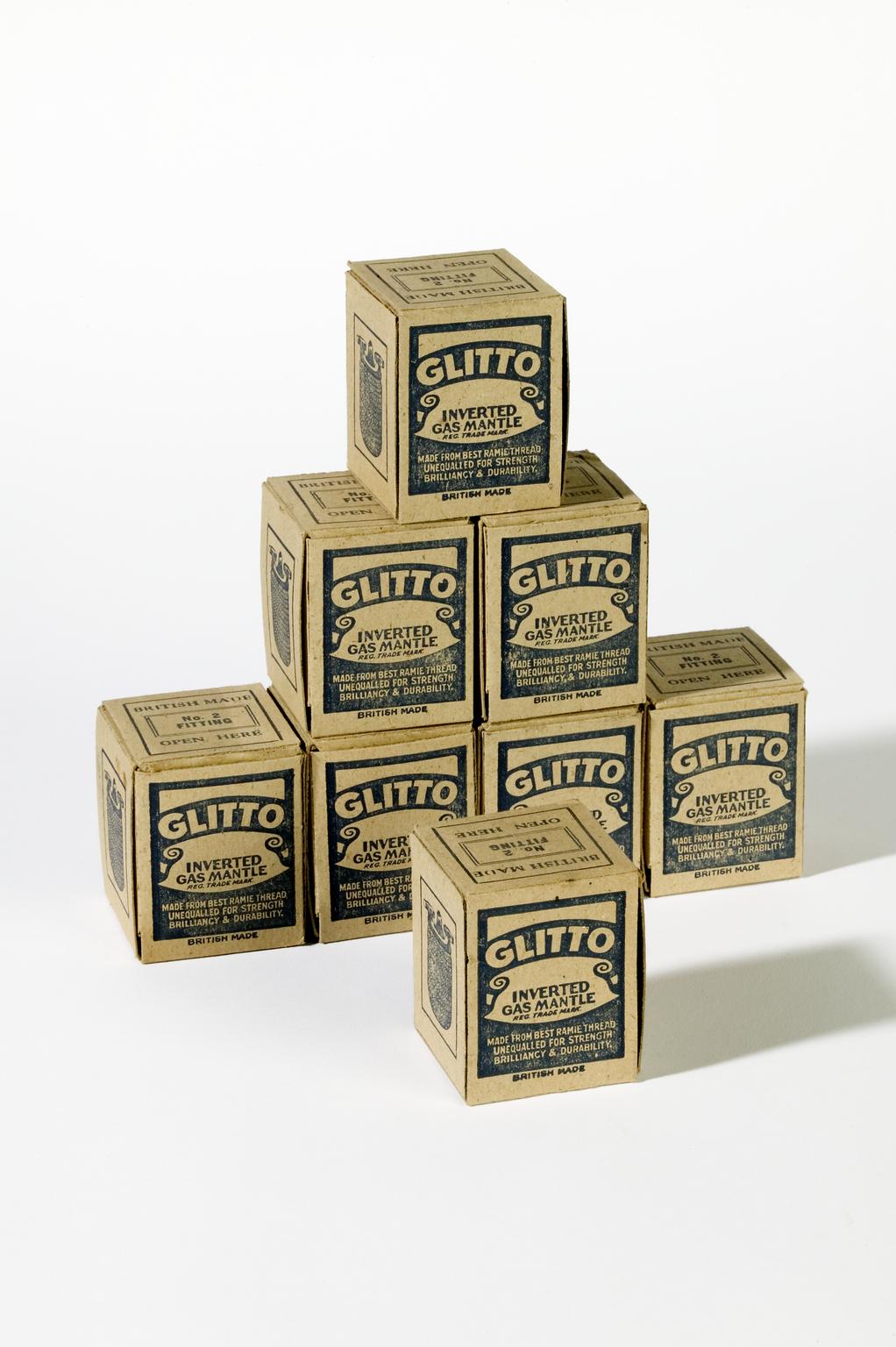 Glitto gas mantle boxes | Science Museum Group Collection