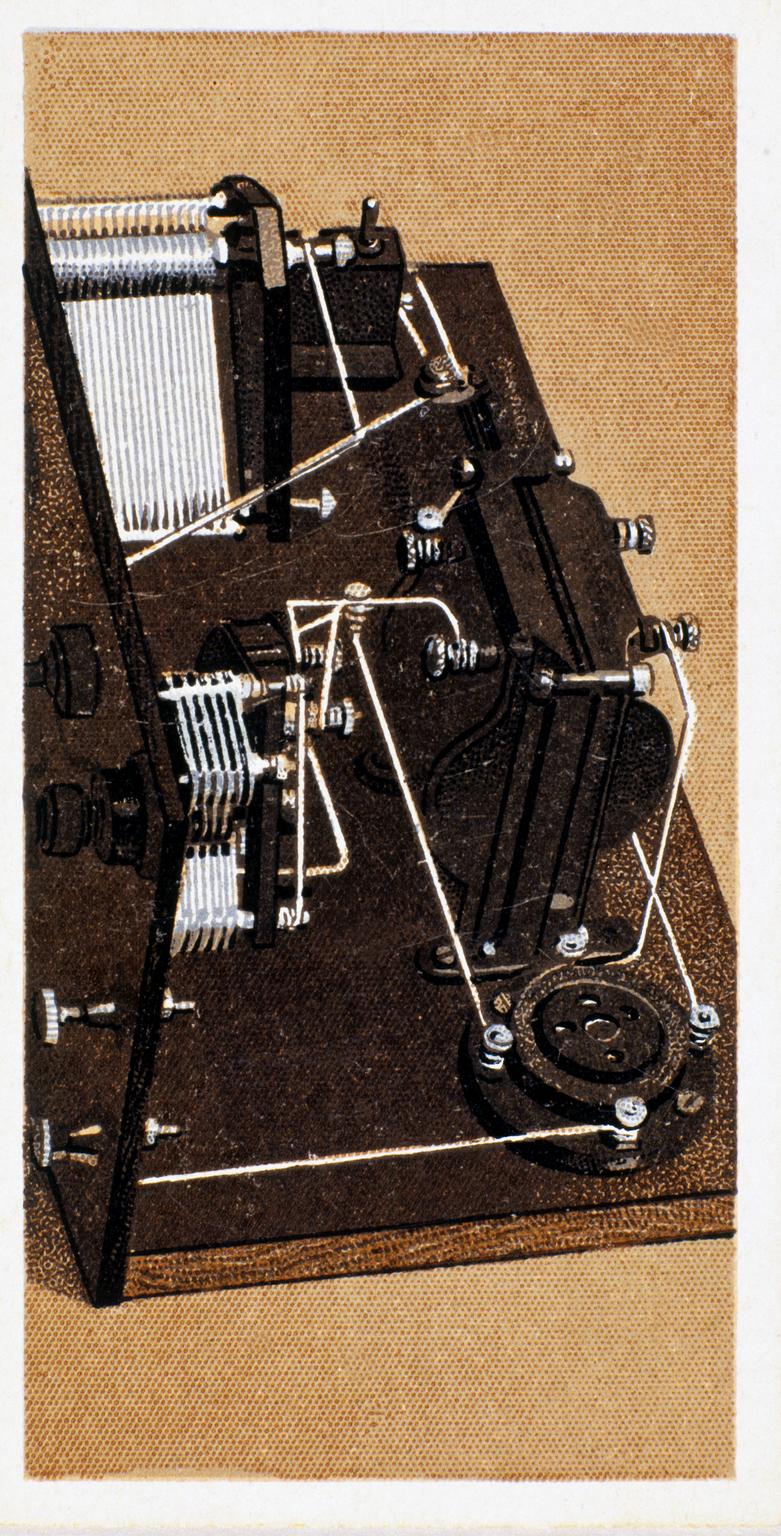 ‘The L.F. Transformer’, Cigarette card from ‘How to build a two valve ...