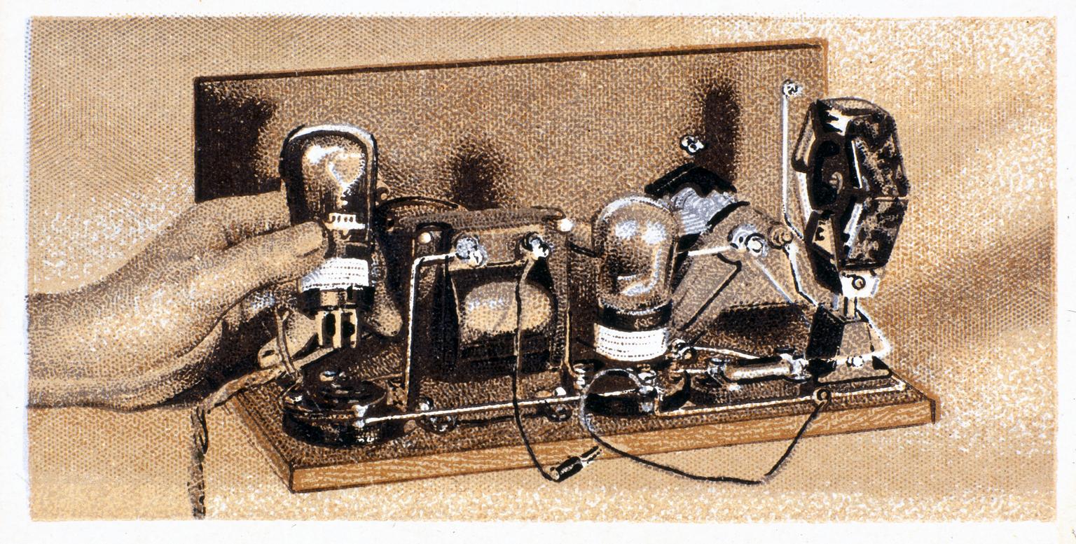 ‘The Valves’, Cigarette card from ‘How to build a two valve set’, card ...