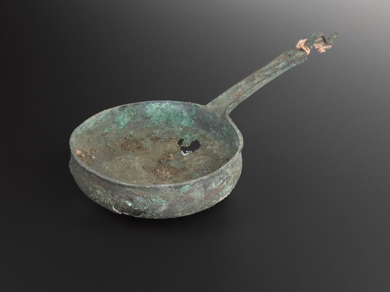 Bronze ladle or saucepan, Roman | Science Museum Group Collection