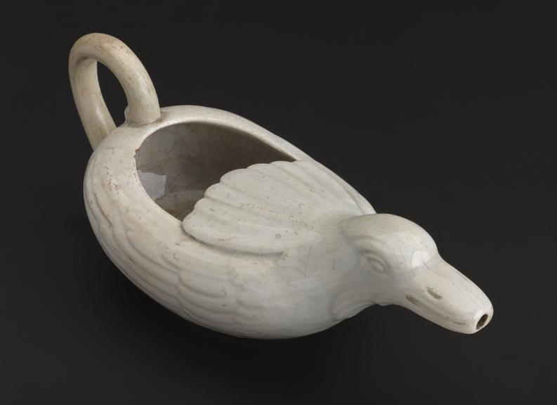 Earthenware pap boat shaped like a bird | Science Museum Group Collection