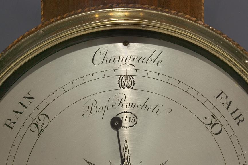 Mercury wheel barometer with 8 inch dial by Baptist Ronchetti | Science ...