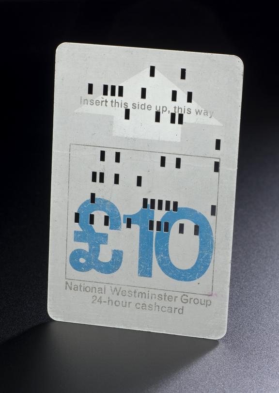 National Westminster bank punched card for use in cash machines (ATM ...