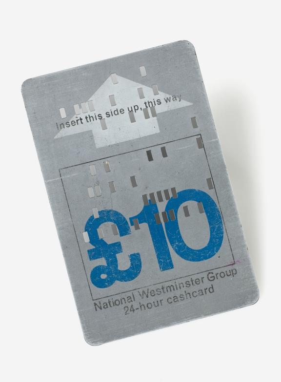 National Westminster bank punched card for use in cash machines (ATM ...