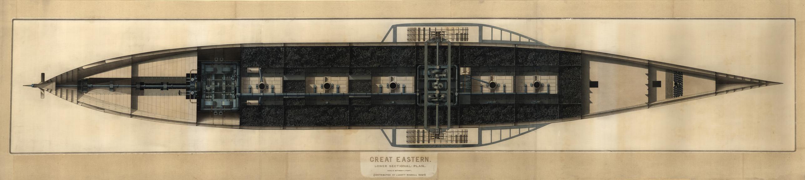 Drawings of the 'Great Eastern' steam ship | Science Museum Group ...