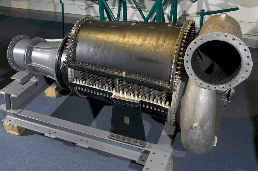 Axial-flow compressor from B10 'Betty' self-sustaining gas turbine test ...