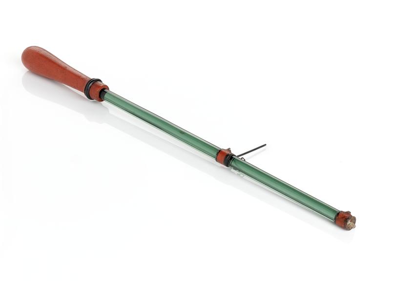 Green Glass Rod Wooden Handle Galvani Collection Science Museum Group Collection