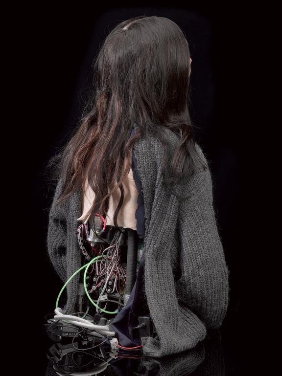 Robotic humanoid torso, built to bear a resemblance to actress Gemma ...