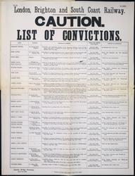 Caution! List of Convictions | Science Museum Group Collection