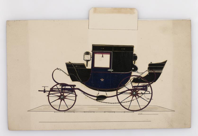Design for a Dormeuse Chariot carriage | Science Museum Group Collection