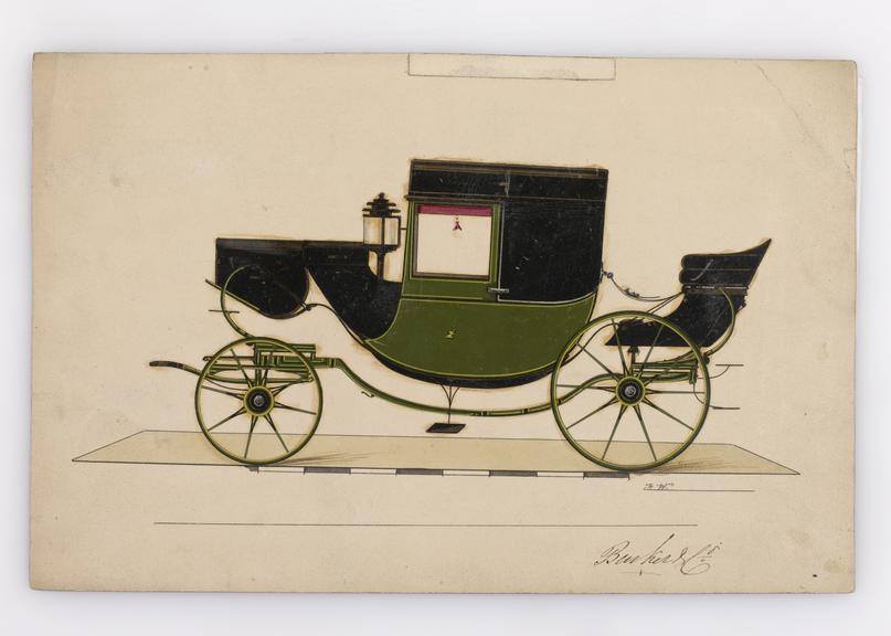 Design for a Dormeuse Chariot carriage | Science Museum Group Collection