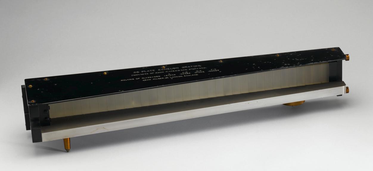 35-plate echelon diffraction grating by Adam Hilger Ltd. | Science ...