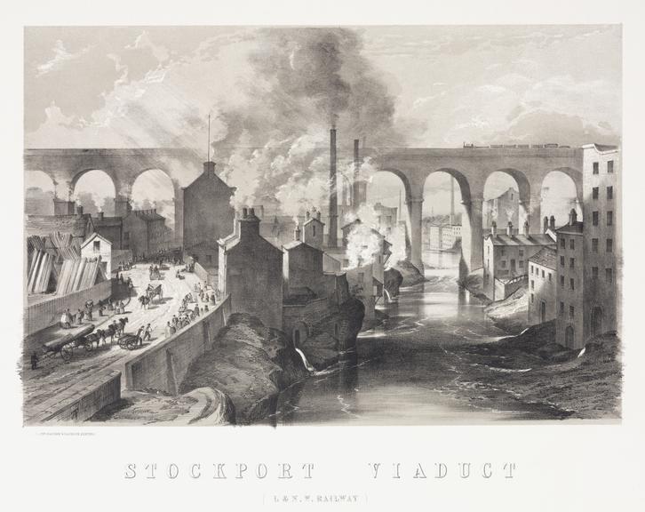 Print: Stockport Viaduct from Views on the London & North Western ...