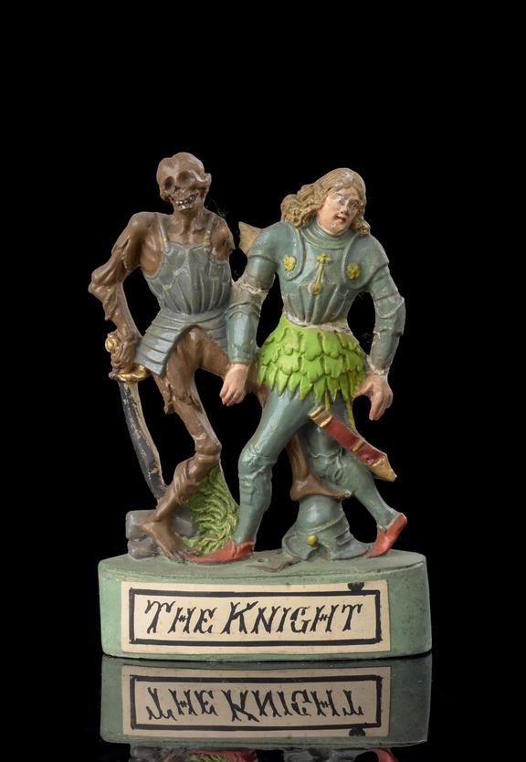 Statue of cadaver in breast plate with knight | Science Museum Group ...