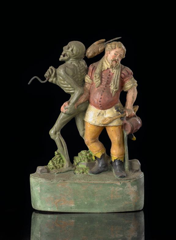 Statue of cadaver and innkeeper | Science Museum Group Collection