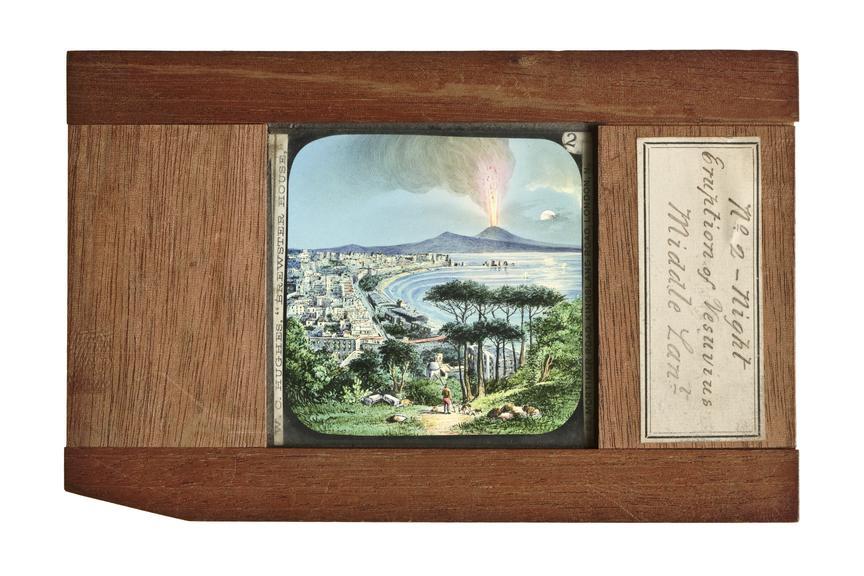 Magic lantern slide: Night Eruption of Vesuvius | Science Museum Group ...