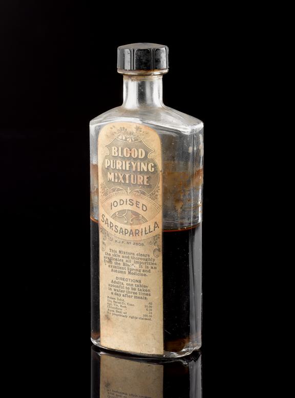 Bottle of blood purifying mixture | Science Museum Group Collection